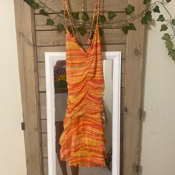 Dresses | Orange And Red Trippy Dress | Poshmark